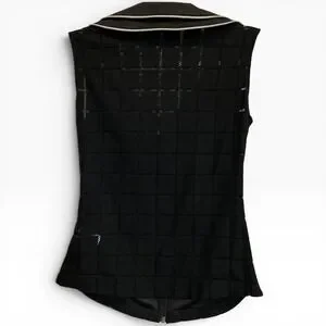 Samuel Dong | Tops | Samuel Dong Black Open Knit Ruffle Zip Trim ...